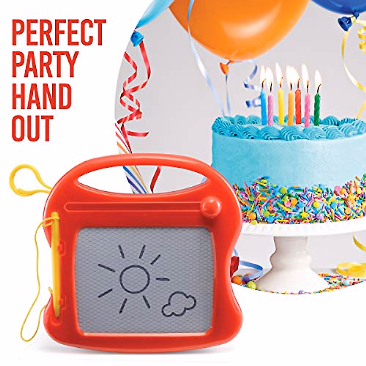 18 Pack of Mini Magnetic Drawing Board for Kids - Mini Doodle Pad Bulk Toys for Party Favors for Kids 4-8 and 8-12 - Classroom Prizes, Goodie Bags for Kids Birthday Party