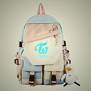 JUSTGOGO Korean KPOP TWICE Backpack Daypack Laptop Bag School Bag Mochila Bookbag Color A2