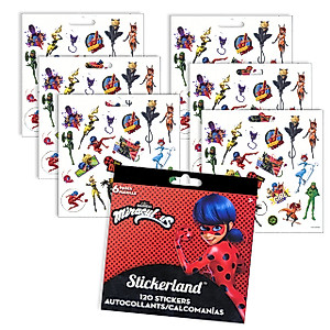 Miraculous Ladybug and Cat Noir - Activity Bundle - Miraculous Ladybug Stickers, Miraculous Ladybug Raised Stickers, 2-Sided Door Hanger