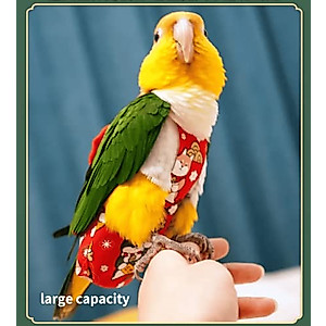 Bird Flight Suits Diapers, Parrot Flight Suits Diapers for Monk Parakeets, Cockatiels Flight Suits, Parrot Clothes, Bird Training Nappy Suit Liners Clothes (Small,Purple)