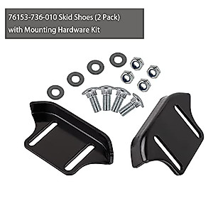 HUSWELL 76153-736-010 Skid Shoes (2 Pack) with Mounting Hardware for Honda Snow Blower Thrower HS50 HS55 HS55K1 HS55K2 HS70 HS80 HS80L1