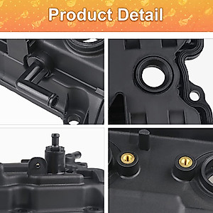 WATERWICH Engine Valve Cover with Gasket Compatible with Nissan Maxima Murano Altima 3.5L Turbo 2002 2003 2004 2005 2006 2007 Replaces 264-985 264-984 (Set of 2)