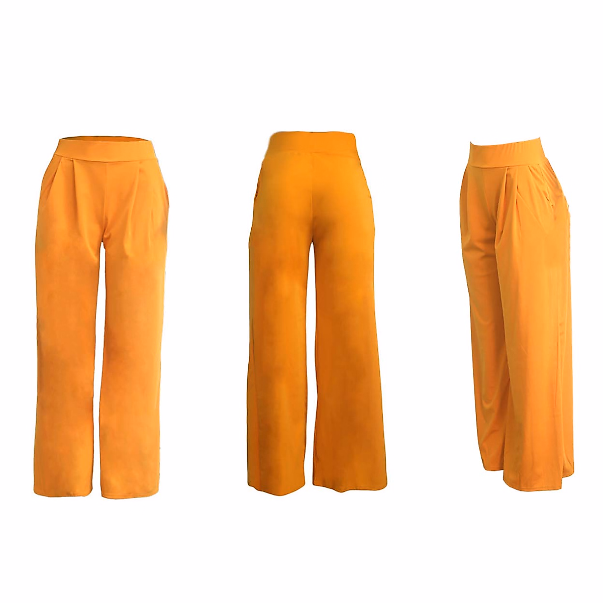 NRTHYE Womens Palazzo Long Pants High Waist Wide Leg Stretchy Loose Fit Casual Trousers with Pocket