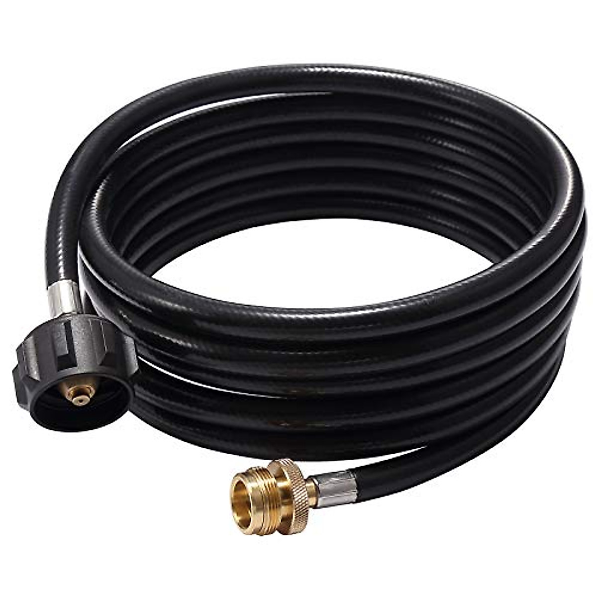 CHAMPS 12 Ft Propane Tank Converter Adapter Hose Assembly, QCC1 / Type1 LP Gas Tank, Bulk Propane Appliances to 20 LB Propane Cylinder Tanks