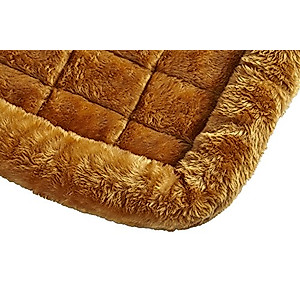 18L-Inch Cinnamon Dog Bed or Cat Bed w/ Comfortable Bolster | Ideal for XS Dog Breeds & Fits a 22-Inch Dog Crate | Easy Maintenance Machine Wash & Dry | 1-Year Warranty