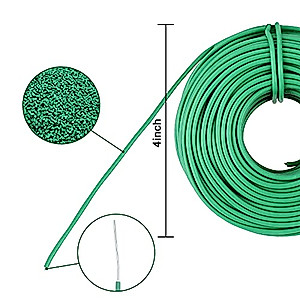 YDSL 100 Feet Soft Tie for Plants, Green Twist Garden Ties Gardening Supplies for Supporting Climbing Plants, Tomatoes, Vegetables, (Diameter - 2.5MM)