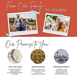 Nika's Home Apple Pie Soy Candle 12oz Mason Jar Non-Toxic White Soy Handmade, Long Burning 50-60 Hours Highly Scented All Natural, Clean Burning Large Candle Gift Décor