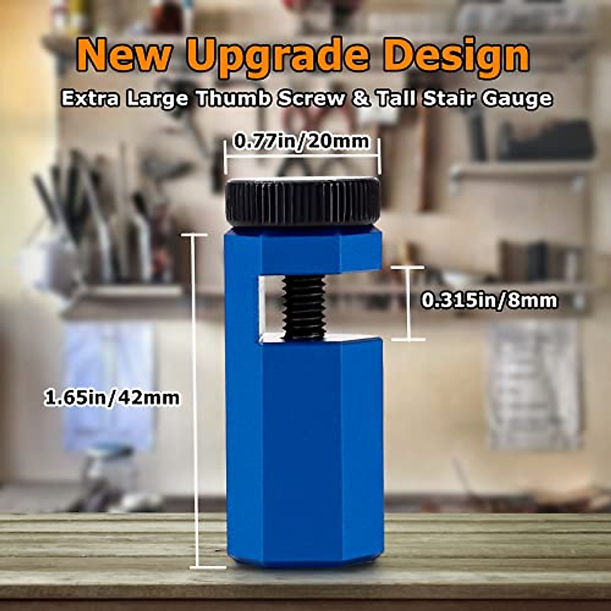 RRLOM Stair Gauges for Framing Square with Holder, Tall Stair Gauges Layout Attachement Tool for Carpentry Squares, Circular Saw Metal Stair, Carpentry Squares Stair Rafter Gauge Clamp