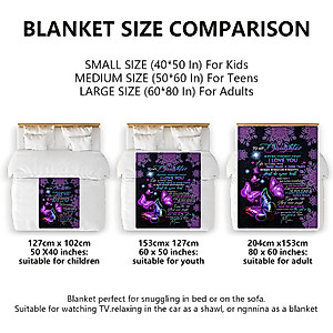 yuboo Daughter Blanket, Daughter Birthday Gifts from Mom - Extra Large Soft Throw Blanket 60x80 Inches Sublimation Butterflies Fleece Blanket for Couch and Sofa Bed