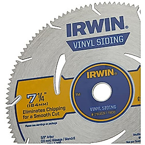IRWIN Tools MARATHON Vinyl Siding Corded Circular Saw Blade, 7 1/4-inch, 120T (11830)