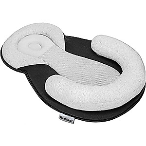 HEGABABY Baby Pillows for Sleeping, Sleeping Baby Pillow Multifunctional Portable Child seat Pillow (Grey)