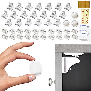 Eco-Baby Magnetic Cabinet Locks (20 Locks & 3 Keys) and Two Pack Replacement Magnetic Key Bundle Child Safety for Drawers and Cabinets - Kitchen Child Proof Cabinet Locks - Baby Proofing Safety