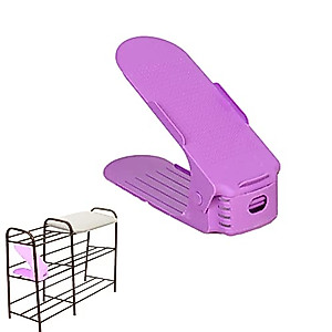 Shoe Slots, Adjustable Double Layer Storage Shoe Organizer Holder, Shoe Rack Holder 3-Level for Closet Organization Ruliyeefu