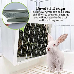 kathson Rabbit Hay Feeder Bunny Food Dispenser Alfalfa Grass Manger Holder Less Wasted for Guinea Pig Chinchilla Ferret