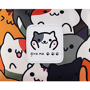 Roffatide Game Neko Atsume Anime Laptop Backpack Cute Cat School Bag Cartoon Printed Daypack