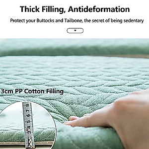 CUNCOO Kitchen Chair Pads Non Slip Set 6, Dining Room Chair Pads Extra Large U Shaped, Chair Cushion Dining Chairs Ties, 100% Cotton Fabric Seat Cushions 6 Pack, Comfortable and Soft Be Beige