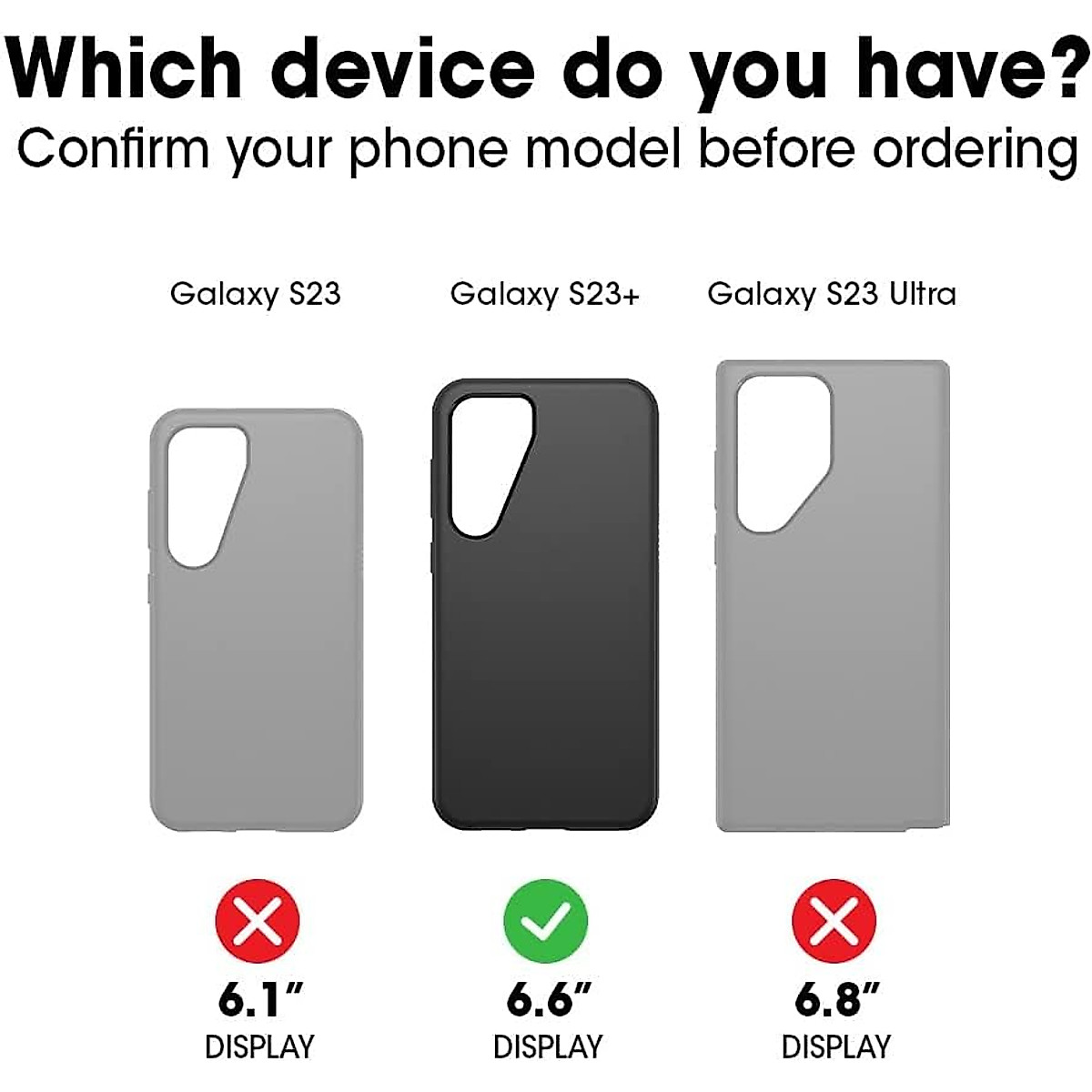 OtterBox Galaxy S23+ (Only) - Defender Series Case - Black, Rugged & Durable - with Port Protection - Case Only - Microbial Defense Protection - Non-Retail Packaging