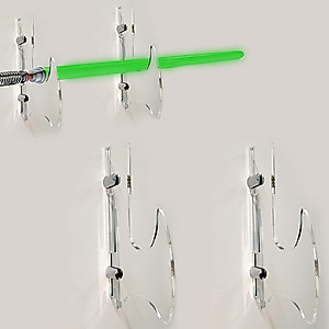 Lightsaber Wall Mounted Lightsaber Holder Lightsaber Wall Mounted Wand Holder Sword Holder Knife Holder-Including fixings (Transparent)