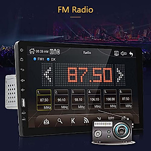 Single Din Car Stereo Apple Carplay Android Auto, Rimoody 1 Din 9 Inch Touchscreen Car Radio with Bluetooth FM AM Radio iOS/Android Mirror Link TF/USB/AUX Input Car Multimedia Player + Backup Camera
