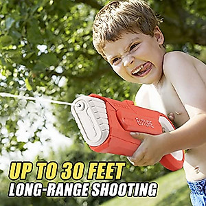Electric Water Gun, Automatic Water Squirt Guns up to 30 FT Long Range, Water Soaker Gun with 700CC Large Capacity, Waterproof Gun Toys for Summer Pool Swimming Party for Kids & Adults