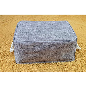 Silanto Storage Baskets Bins,Nursery Organizer Baskets for Toy Storage, Clothes Storage, Book Storage(Grey,14.4" L x 10.2" W x 6.3" H)