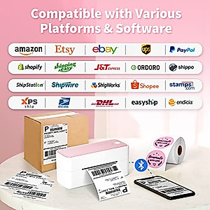 Omezizy Bluetooth Thermal Shipping Label Printer - 241BT Wireless 4x6 Label Printer for Small Business & Package, Compatible with Android, iPhone, Windows, Mac OS, Ebay, Amazon, Shopify, Etsy, USPS