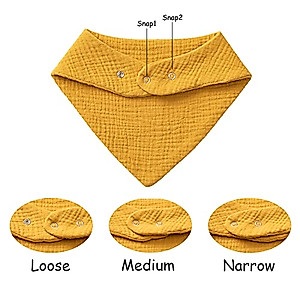 HBselect Muslin Baby Bibs 12 Pack Baby Bandana Bibs 100% Cotton for Unisex Boys Girls Absorbent Bib for Teething Drooling