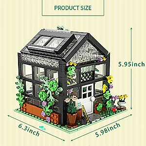 ZKA Flower House Building Block Set with LED Light, Compatible with Lego Flower Plant Series Block Set, Good Gift for Friends and Girls（579PCS）