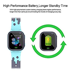 Children's Smart Watch, IP65 Waterproof, Intelligent Positioning, Two-Way Telephone, High-Definition Photo, Emergency Alarm Clock, High-Performance Battery, Gift for Boys Girls