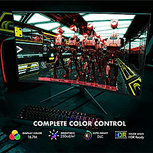 Viotek GNV32DBE 32-Inch Curved Gaming Monitor | 2560x1440p QHD | 165Hz | 120% sRGB | FreeSync/G-Sync | 2X DP, 1x HDMI 2.0 | 3 Years Zero Dead Pixels