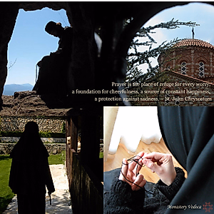 Monastery Vodoca Christian 100-knot Prayer Rope ǀ Smooth Silk Satin Cord (Navy Blue)