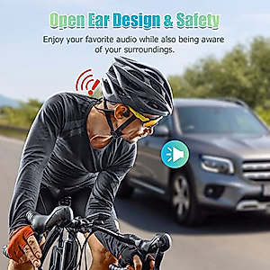 NUTRIG Bone Conduction Headphones, Open Ear Headphones Bluetooth 5.3 Wireless Headset with Mic, Sweat Resistant Earphones for Sports, Driving, Workouts