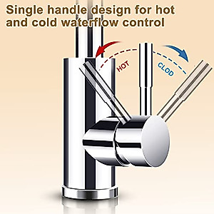 Upgrade Pull Down Kitchen Sink Faucet - Single Handle Kitchen Faucet with Sprayer,Commercial Low Lead High Arc with Deck Plate,Stainless Steel Brushed Nickel