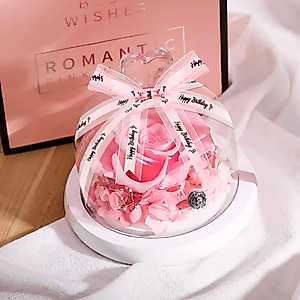 Happy Birthday Ribbon for Gift Wrapping, 1 Inch 25 Yards Pink Ribbon for Flower Bouquet, Organza Satin Ribbon for Crafts Bow Making Cake Box Party Decoration, Happy Birthday Ribbon for Flower Bouquet