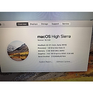 Apple MacBook Air MJVM2LL/A Intel Core i5-5250U X2 1.6GHz 4GB 128GB SSD, Silver (Scratch and Dent) (Refurbished)