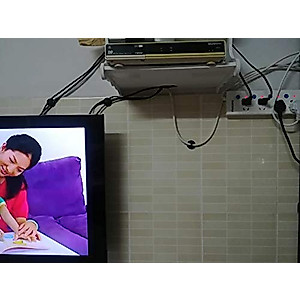 OHill Cable Clips,16 Pack Black Adhesive Cord Holders, Ideal Cable Management Cord Organizer Cable Organizer for Organizing Cable Wires-Home, Office, Car, Desk Nightstand