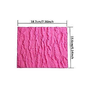 WYD Tree Bark Texture Mats Fondant Mermaid Silicone Mold,Handmade Soap Mold,Cake Mold Decorating,Fondant Baking Mold