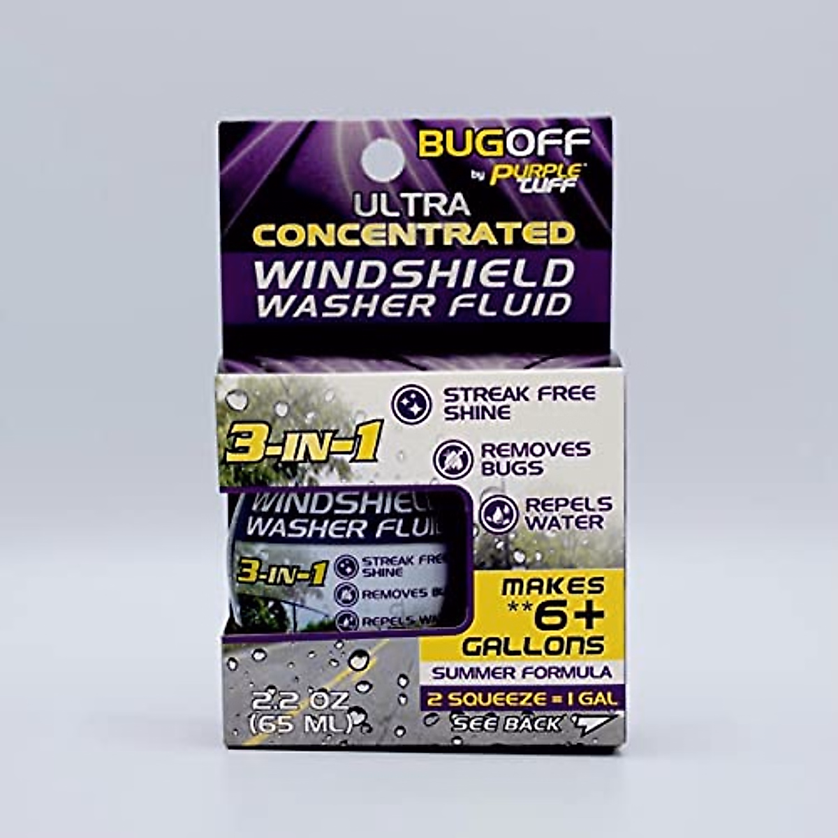 BUGOFF Windshield Washer Fluid Ultra-Concentrated