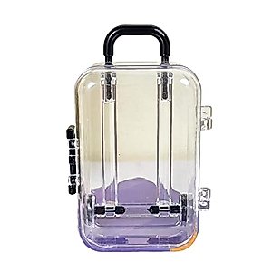 Bigougem Storage Box Fashion Organize Suitcase Style Storage Container Black
