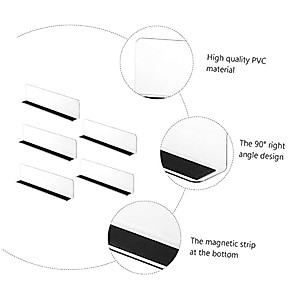 PRETYZOOM 5pcs Shelf Baffle Store Goods Separator Shelf Divider Classification Baffles Shelf Spacers Snacks Divider Supermarket Organization Racks Store Storage Racks Shelves Magnetic Stripe