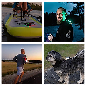 Guardian Angel Micro Series Safety Lights (All White Front & Red Rear) - Rechargeable, Magnetic & Hands-Free Wearable LED Flashlight for Dog Walking, Running, Cycling, Hiking, Camping, Fishing & More