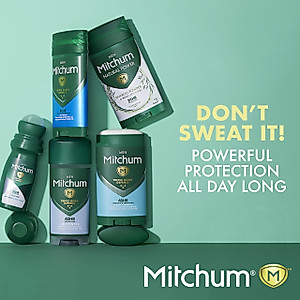 Mitchum Men's Deodorant, Antiperspirant, Triple Odor Defense Gel Stick, 48 Hr Protection, Dermatologist Tested, Alcohol Free, Unscented, 3.4 Oz (Pack of 2)