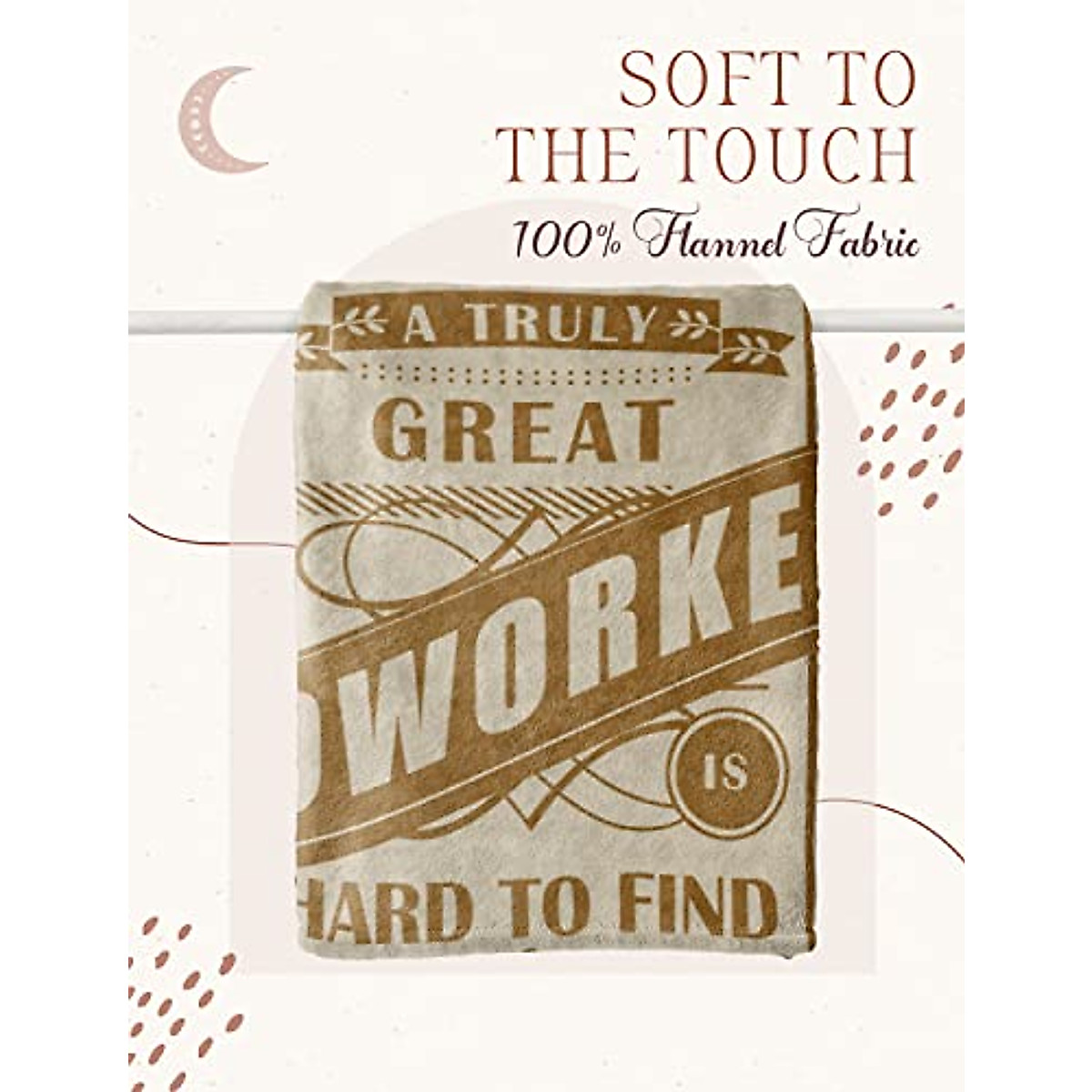 InnoBeta Coworker Employee Colleague Appreciation Gifts Flannel Fleece Blankets Throws, A Truly Great Coworker, Leaving Farewell New Job Presents for Men/Women/Boss (50"x 65") - Yellow