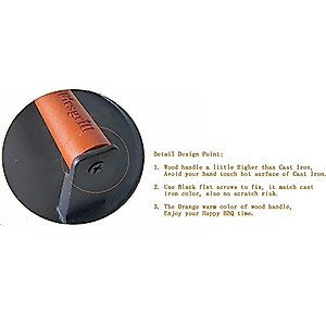 Firsgrill Burger Press 7.08" Round & 8.3‘’X4.3”Rectangle Heavy-Duty Cast Iron Smash Meat Steak With Wood Handle for Blackstone Camp chef Pitboss Weber Treager Griddle Grills (Round & Rectangle)