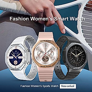 Smart Watch for Women 1.32" Touch Screen Bluetooth Call Smartwatch Ladies Fitness Tracker Health Pedometer Heart Rate Sleep Monitor Digital Watch for Android Phones iOS