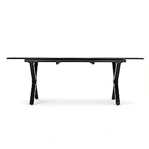 Christopher Knight Home Coniston Dining Set, Light Brown + Beige + Black