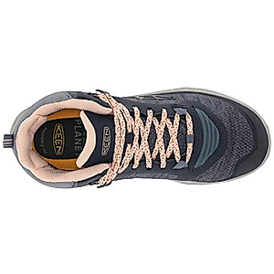 KEEN Women's Terradora Flex Mid Height Waterproof Hiking Boots, Vintage Indigo/Peachy, 6.5