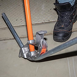 Klein Tools 51607 Aluminum Conduit Bender Full Assembly, 3/4-Inch EMT, 1/2-Inch Rigid, Wide Foot Pedal, Benchmark Symbols and Angle Setter
