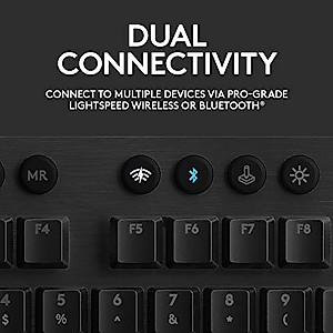 Logitech G915 Wireless Mechanical Gaming Keyboard (Clicky), Black