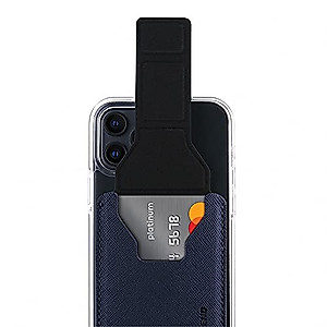 JTLEGEND Atlas Phone Stand with Stick on Card Holder for Back of Phone Kickstand Scratch-Resistant (Berry Blue)